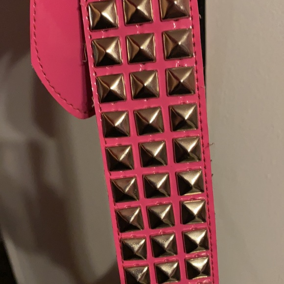 Hot Topic | Accessories | Funk Plus Plus Size Pink Studded Belt Pyramid ...